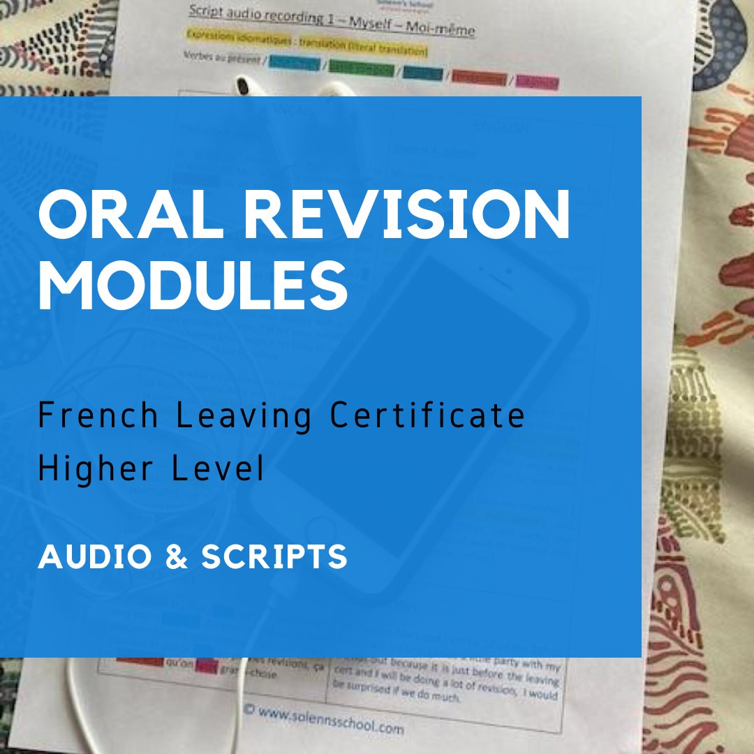 French Oral Revision Modules – Solenn's School of French and English